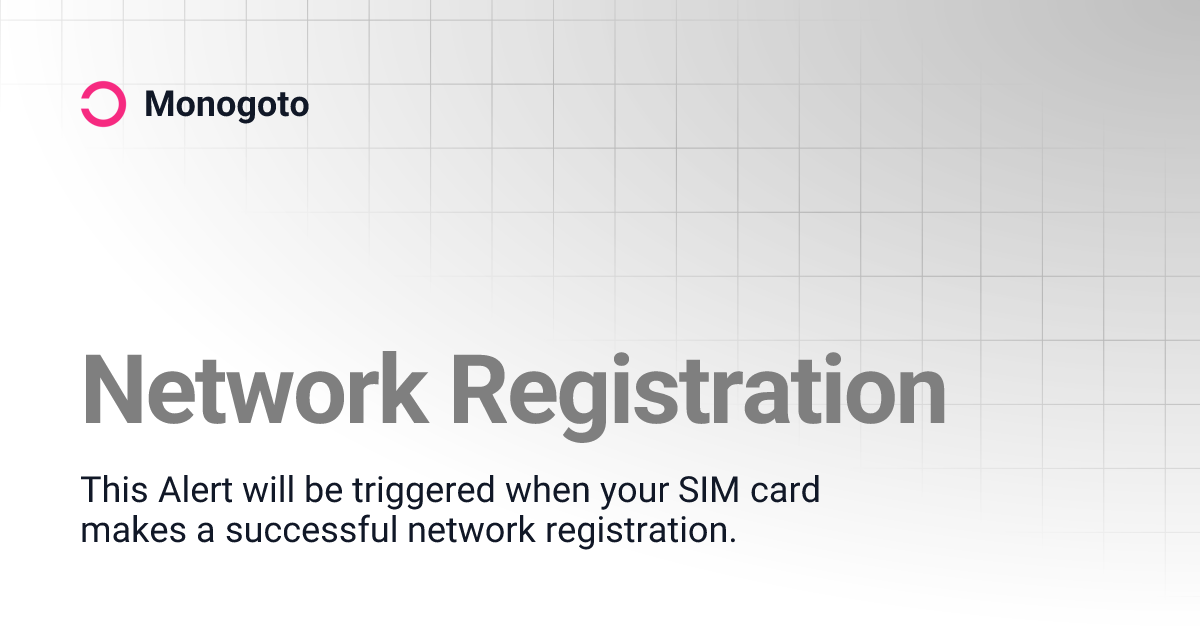 Network Registration | Monogoto