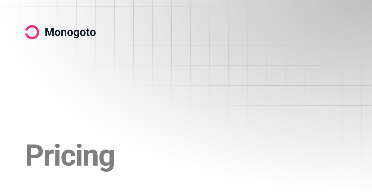 Pricing | Monogoto