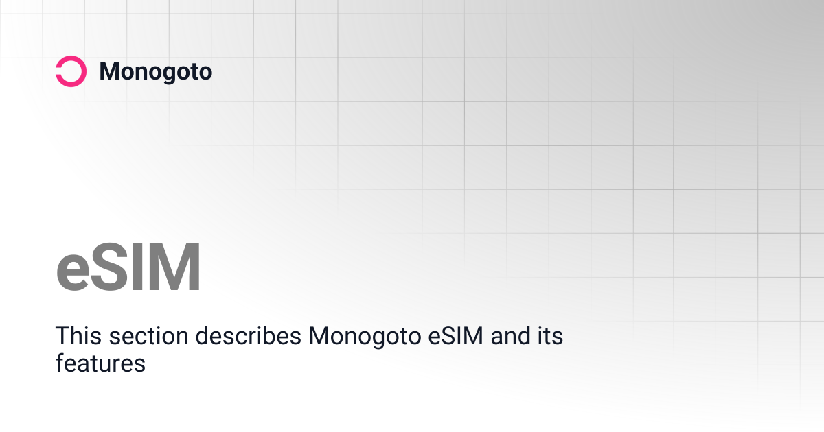 eSIM | Monogoto
