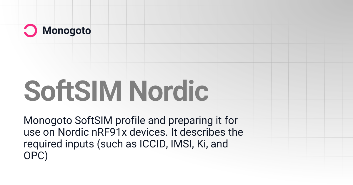 SoftSIM Nordic | Monogoto